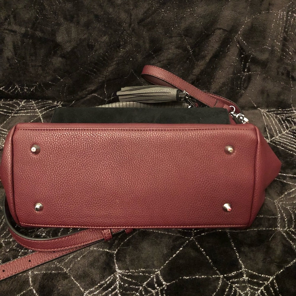 New Madison West Burgundy Shoulder Purse - Gem